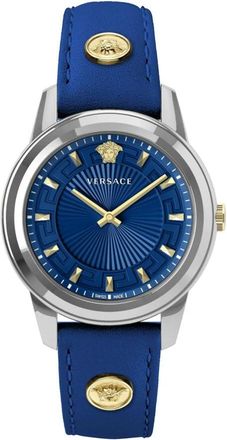 Versace Greca 38 mm Uhr - - Accessories - Damen - Blau - ONE SIZE