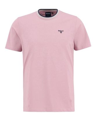 Barbour T-Shirt mit geripptem Kontrastkragen, Tailored Fit in