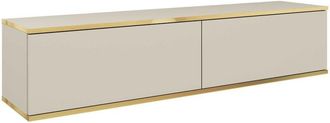 Selsey Selsey MUCALMA - Meuble TV - 135 cm - beige avec inserts dor&eacute;s