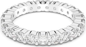 Swarovski Bague Vittore XL, Blanc, Métal rhodié