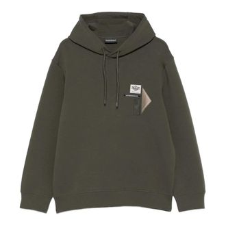 Emporio Armani Kapuzenpullover mit Kordelzug - - Sweatshirts & Hoodies - Herren - Gr&uuml;n - M