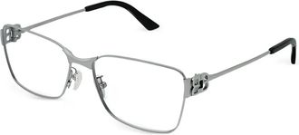 Balenciaga logo-detail rectangle-frame glasses - Grau