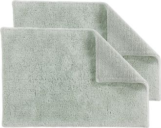 Schöner Wohnen Kollektion Badteppich einfarbig Mint Set aus 60x90 cm & 67x110 cm - Badematte rutschfest - Badteppich waschbar - Badezimmer Duschvorleger Trockner geeignet