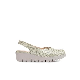 Wonders Gr&uuml;ner Gravierter Keilsandalette mit Wellendetail - - Shoes - Damen - Gr&uuml;n - 37 EU