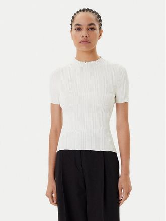 HUGO BOSS Bluse Sarphapilk 50542598 Wei&szlig; Slim Fit