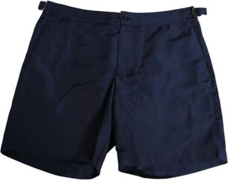 Dolce & Gabbana Homme, Maillots de bain, Bleu, Taille: M Shorts de Bain Bleu Marine avec Boucle Logo