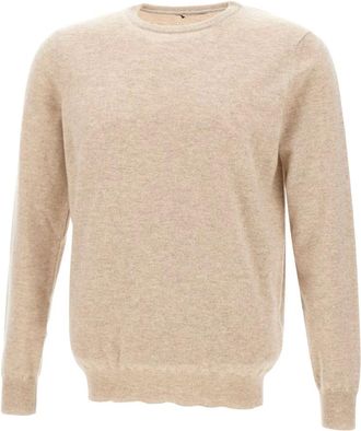 KANGRA Homme, Pulls, Beige, Taille: 4XL Pull Col Rond en Cachemire Sable