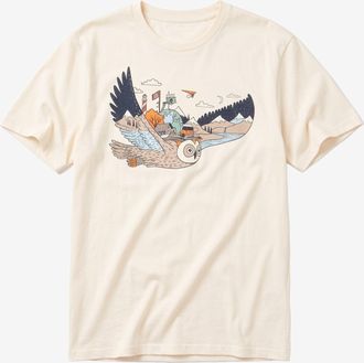 Knowledge Cotton Apparel Herren vegan T-Shirt Mit Aufdruck Auf Der R&uuml;ckseite Egret Wei&Atilde;Y