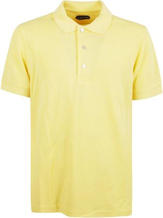 Tom Ford Homme, Tops, Beige, Taille: XL Polo en Piqu&eacute; de Lyocell