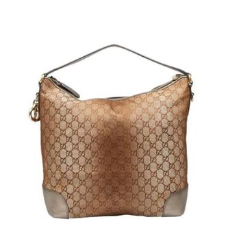 Gucci Pre-owned Vintage Canvas Schultertasche - - Pre-owned - Damen - Braun - ONE SIZE