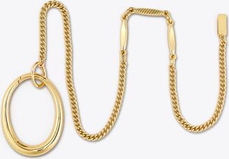 Tory Burch Damen Ring mit Piercingdetail und Kette