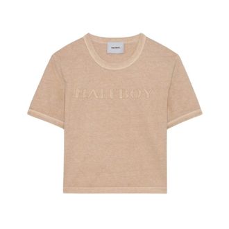 Halfboy Warm Sand Baby Tee - - Tops - Damen - Beige - L