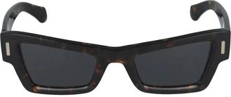 Ferragamo Femme, Accessoires, Brun, Taille: ONE Size Lunettes de Soleil Tortue Fonc&eacute;e Style Sf2006S