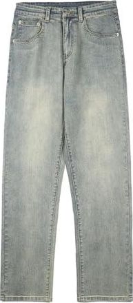 Generic Jean coupe droite vintage pour homme, coupe droite, coupe bootcut, coupe ample, classique, bleu, XXL