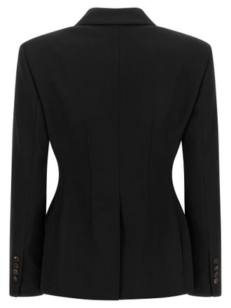 Brunello Cucinelli Double-Breasted Virgin Wool Blazer - Black