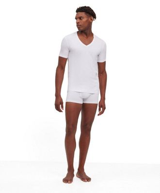 Falke T-Shirt Daily Comfort (2er Pack) tiefer V-Ausschnitt, kurzarm, Cotton-Mix, slim fit