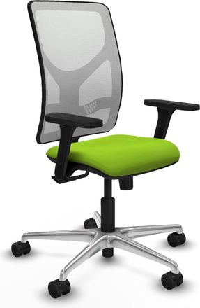 Piqueras y Crespo Stuhl aus Netzstoff mit 3D-Armlehnen, h&ouml;henverstellbare Lendenwirbelst&uuml;tze, ausgestattet mit 3 Positionen und Schneideschaum. Mit Rollen von 65 mm Nyl