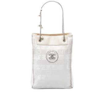 Chanel Pre-owned Vintage Perlenbesetzte Canvas-Tasche - - Pre-owned - Damen - Wei&szlig; - ONE SIZE