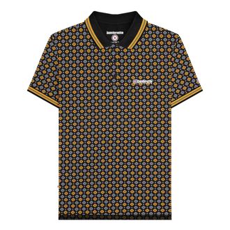 Lambretta SS25 Poloshirt f&uuml;r Herren (Schwarz/Gold)