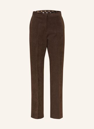 Sem per Lei Sem Per Lei Marlenehose In Lederoptik braun