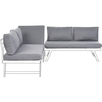 Beliani Outdoor Kissenbezug Set COCCORINO Dunkelgrau