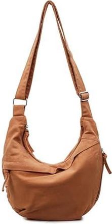 Generic Sac &agrave; &eacute;paule en toile pour femmes avec bandouli&egrave;re ajustable Grand sac dumpling pour travail voyage quotidien