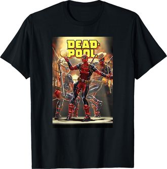 MARVEL Deadpool Dashingly Dancing Deadpool Comic Cover Art T-Shirt