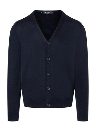 Maerz Herren Strickcardigan Superwash Strickjacke, Navy, Regular