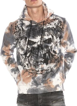 Cipo & Baxx Herren Hoodie Sweatshirt CL405 Schwarz - Stylischer Pullover im Casual Streetwear Look mit Kapuze & K&auml;ngurutasche - Bequemes Oberteil f&uuml;r Alltag & Fre