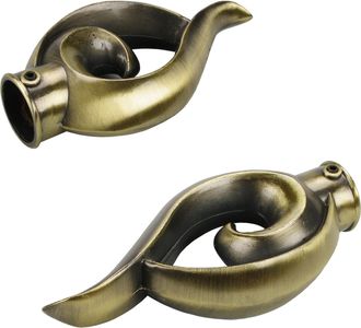 Liedeco Endstück, Endkappe Bessie für Gardinenstangen Blues ø 20 mm | 1 Stück | Messing-antik