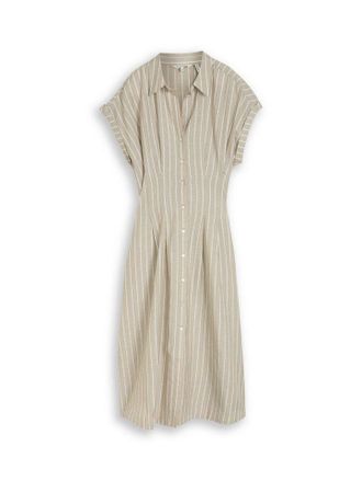 Tom Tailor Sommerkleid Kleider & Jumpsuits Midi-Kleid mit Streifenmuster