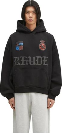 Rhude Homme, Sweatshirts et sweats &agrave; capuche, Noir, Taille: L Cote DAzur Crest Oversized Sweat &agrave; capuche