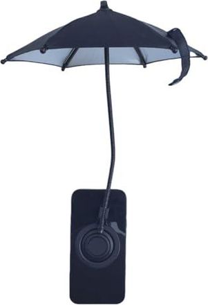 Generic Parasol pour téléphone | Protection solaire télescopique pour téléphone portable - Visière portable antireflets avec anneau rotatif pour nager, Noir, 
