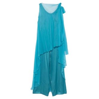 Alberta Ferretti Femme, Combinaisons et Ensembles, Bleu, Taille: 38 FR Jumpsuits