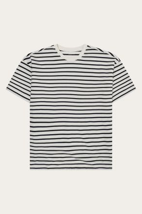 Knowledge Cotton Apparel Herren vegan T-Shirt Herren Lose Gestreift Navy