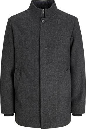 Jack & Jones Herren JJEHARRISON Wool Jacket SN 12258674,Dark Grey Melange/Pattern:Herringbone,XXL