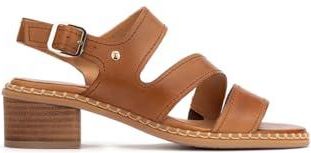Pikolinos Sandales &agrave; Talon en Cuir BLANES pour Femme Color Brandy