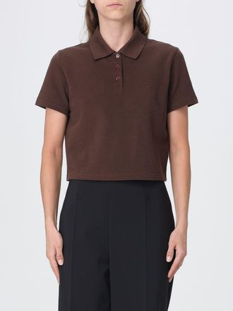 Saint Laurent Polo en coton avec monogramme YSL brod&eacute;