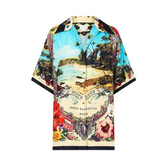 Camilla Chemise Oversize Florale avec Poches - Femme - Blouses et Chemises - Multicolore - Taille: 36/38 FR