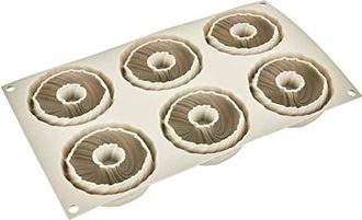 Silikomart Silikomart | Silikonform für MINI INTRECCIO Monoportions, antihaftbeschichtet, 6 Monoportions, Packung mit 1 Kuchenform, 3D Design, Ø 75 h 35 mm, Volu