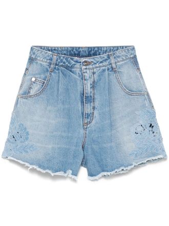 Ermanno Scervino short en jean - Bleu