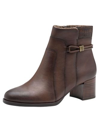 Jana Damen Stiefeletten mit Blockabsatz Vegan, Braun (Cognac), 37 EU