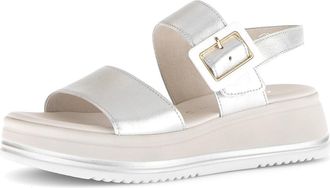 Gabor Damen Riemchensandalen, Frauen Sandalen,Merlot,Sport-Dynamic,g-Weite,glatt-Leder,antikrosa,silbrt,Casual,Effekt,Silber (LDS),38.5 EU / 5.5 UK