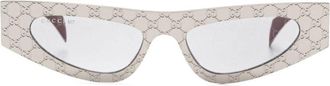 Gucci Sonnenbrille mit Cat-Eye-Gestell - Silber