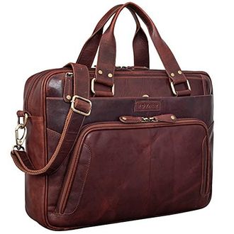 Royalz Chicago Sac à Bandoulière en Cuir pour Ordinateur Portable 15,6 Pouces pour Homme Sac Messenger Grand Porte-Documents Sac à Main Business Vintage