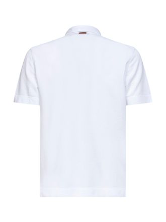 Ermenegildo Zegna Mens Polo Shirt Cotton Piqu&eacute; White T-shirts And Polos