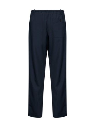 Dries Van Noten Mens Trousers Penny Straight-Leg Blue Wool