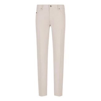 Armani Slim Fit Technische Stoffhose - - Trousers - Herren - Beige - W36