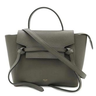 Celine Pre-owned Sac banane en cuir Micro 2Way Sac &agrave; main - Femme - Pre-owned - Gris - Taille: ONE Size