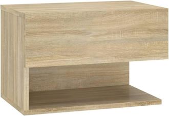 Generic vidaXL Wand Nachttisch H&auml;ngend Nachtschrank Nachtkonsole Nachtkommode Schlafzimmer Schrank Kommode H&auml;ngeschrank Wandschrank Sonoma-Eiche Holzwerkstoff